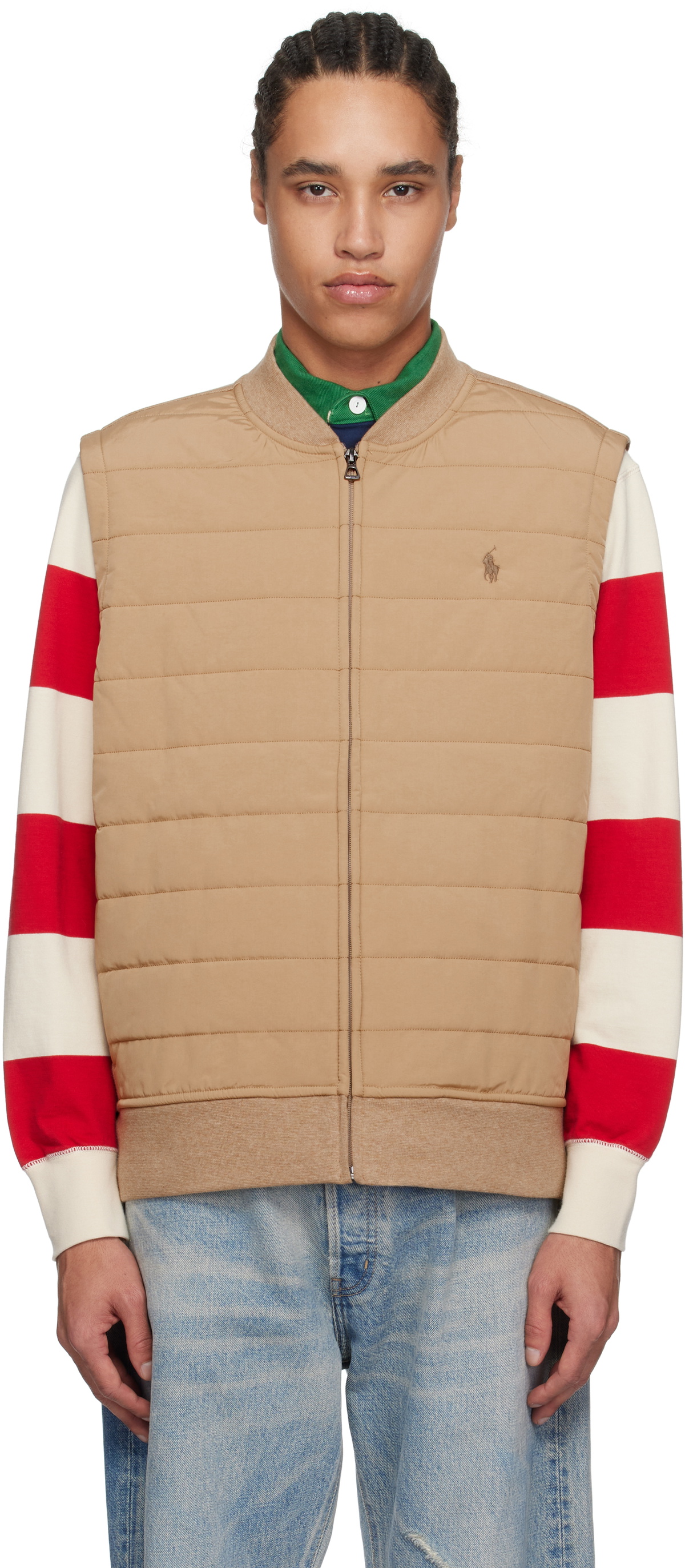 Polo Ralph Lauren Beige Piqué Double-Knit Vest Polo Ralph Lauren