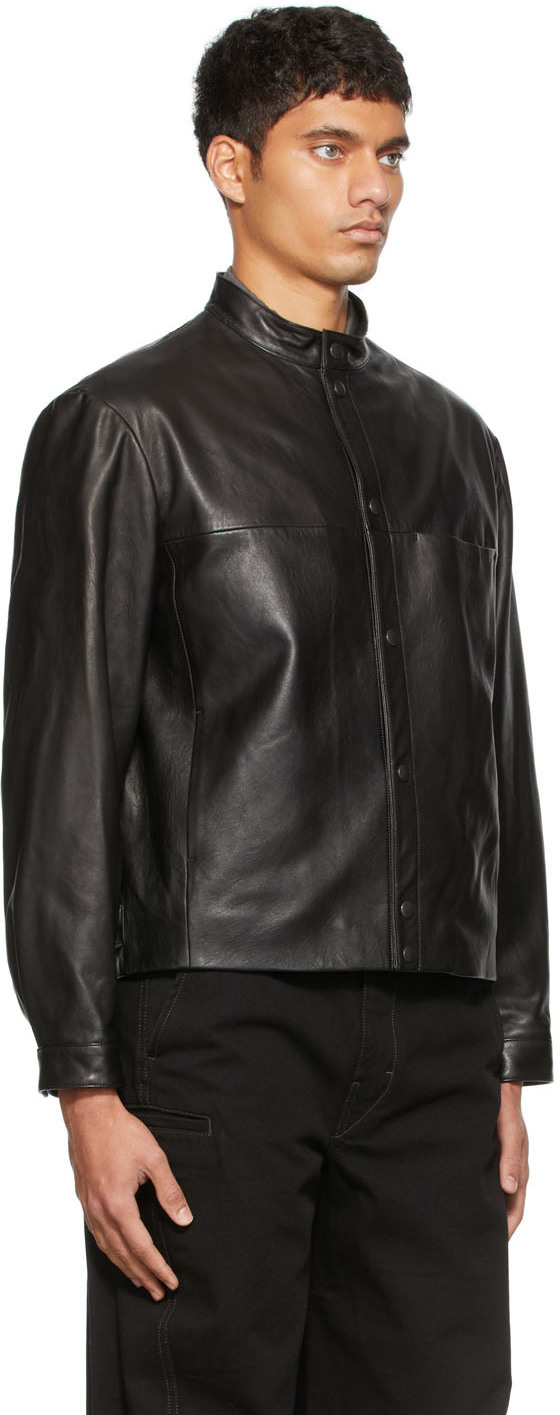 Lemaire Black Lambskin Snap Jacket Lemaire