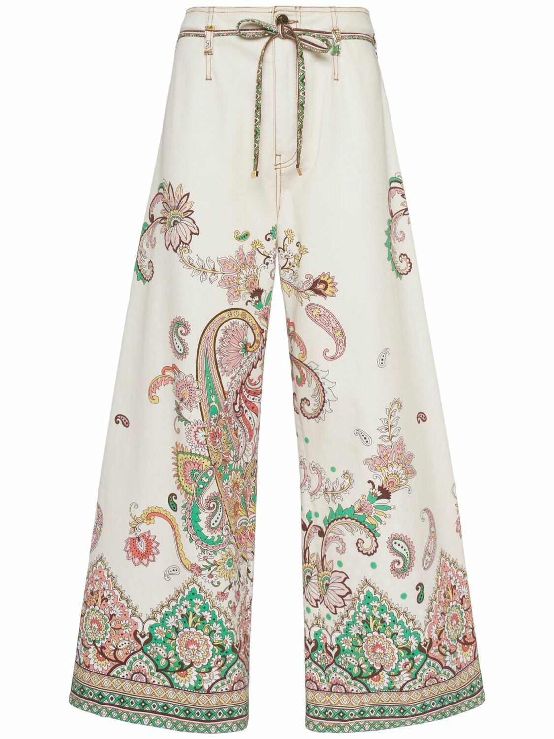 ETRO Printed Denim Flared Jeans Etro