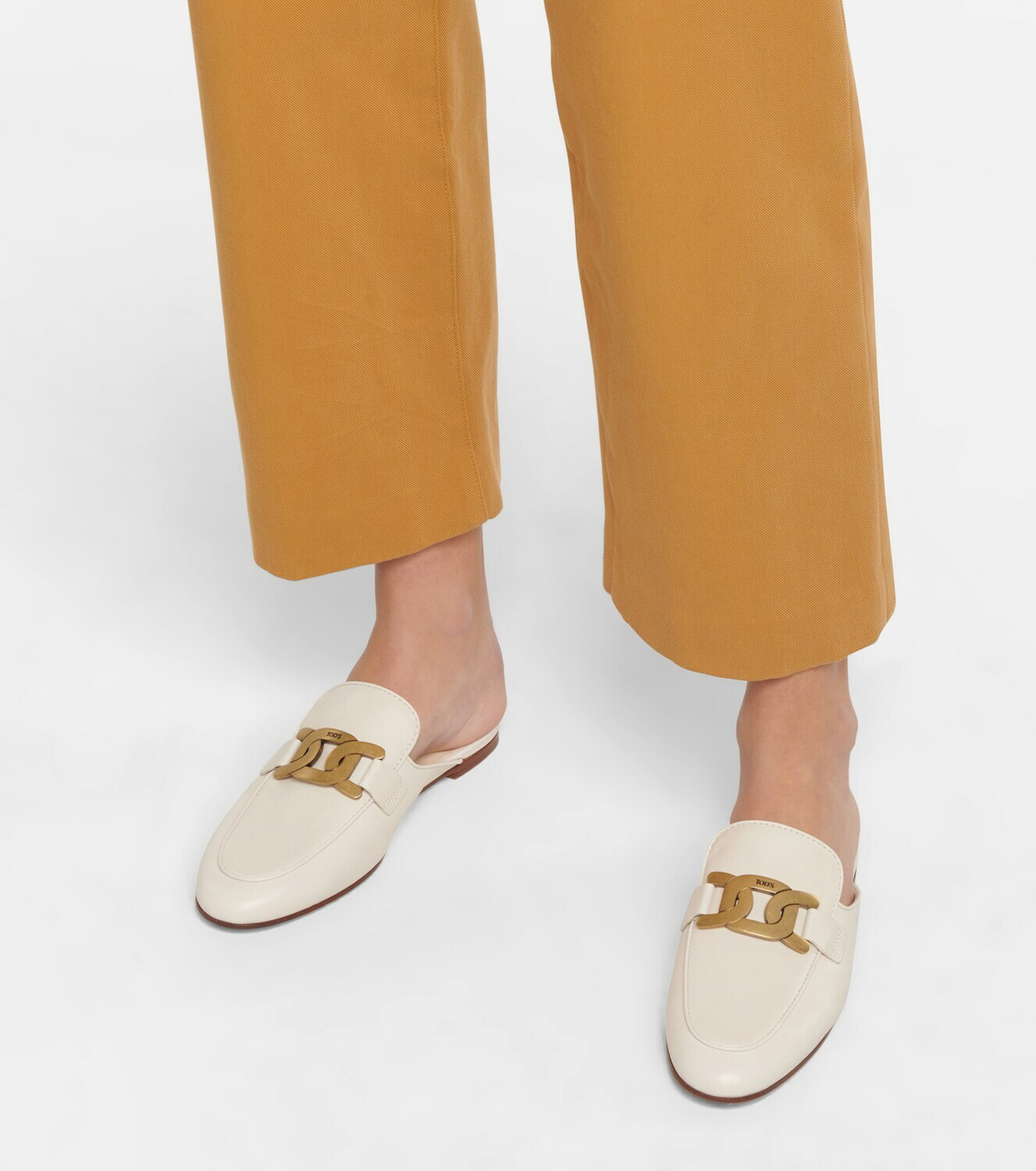 Tod's - Catena chain-link leather slippers Tod's