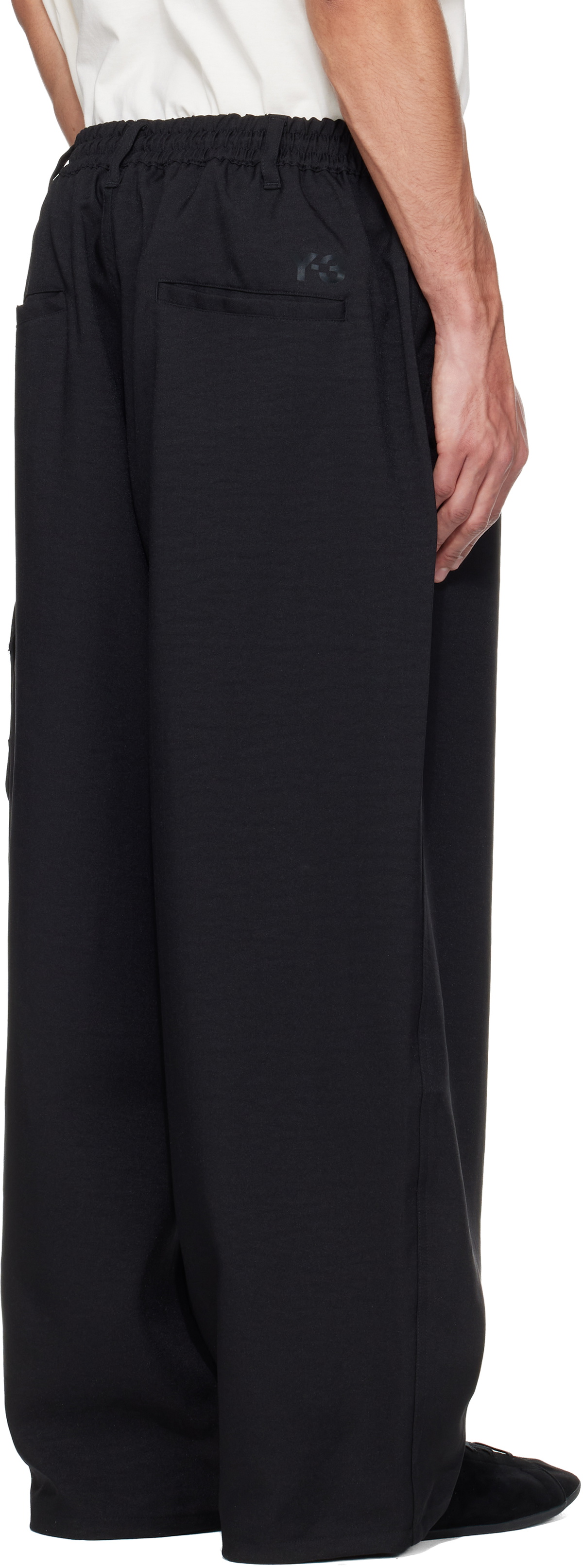 Y-3 Black Sport Uniform Straight Cargo Pants Y-3