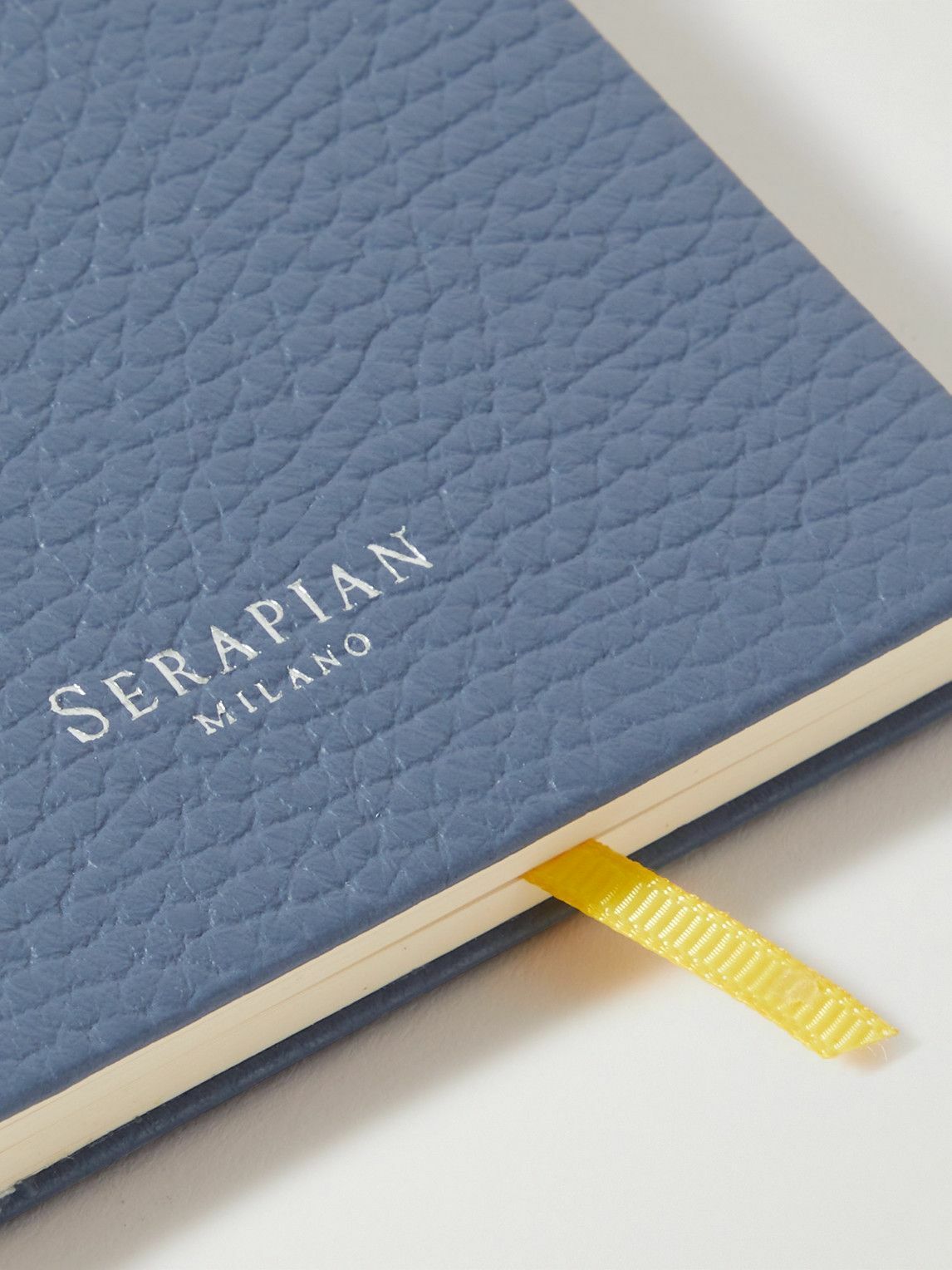 Serapian - Small Logo-Print Full-Grain Leather Notebook Serapian