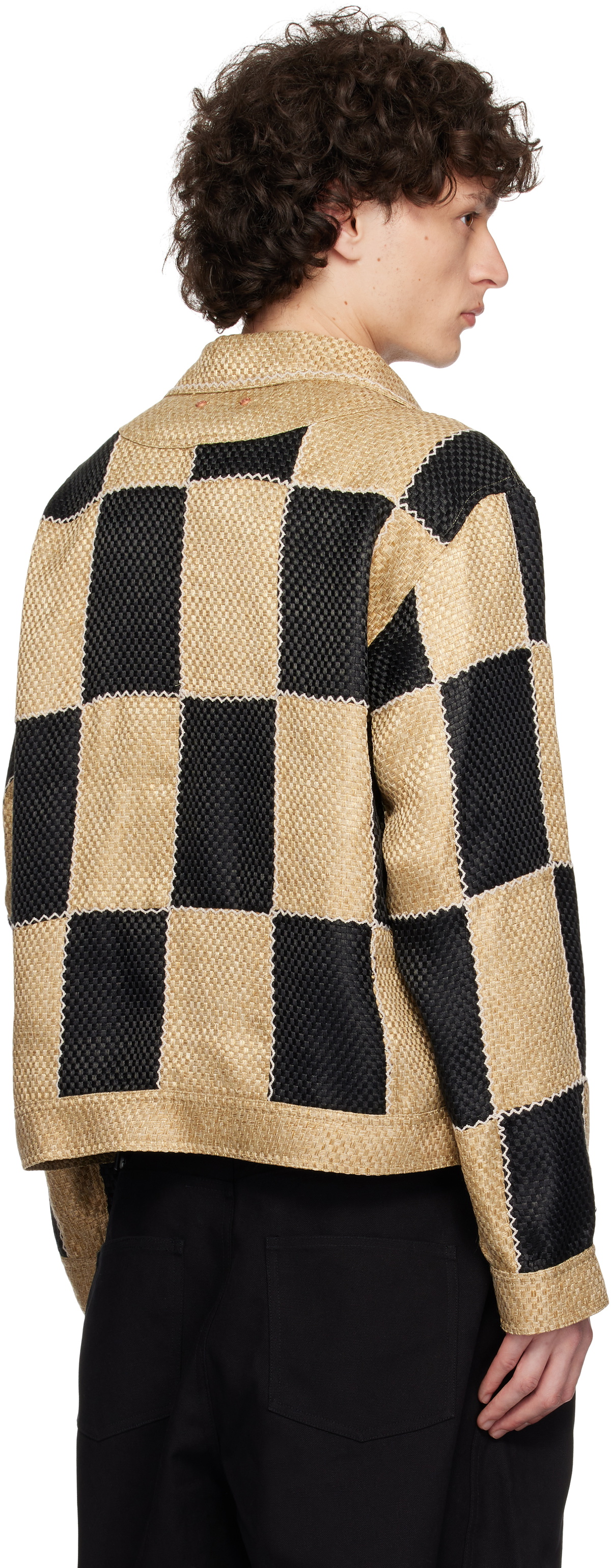 Andersson Bell Black & Beige Patchwork Zip-Up Jacket Andersson Bell
