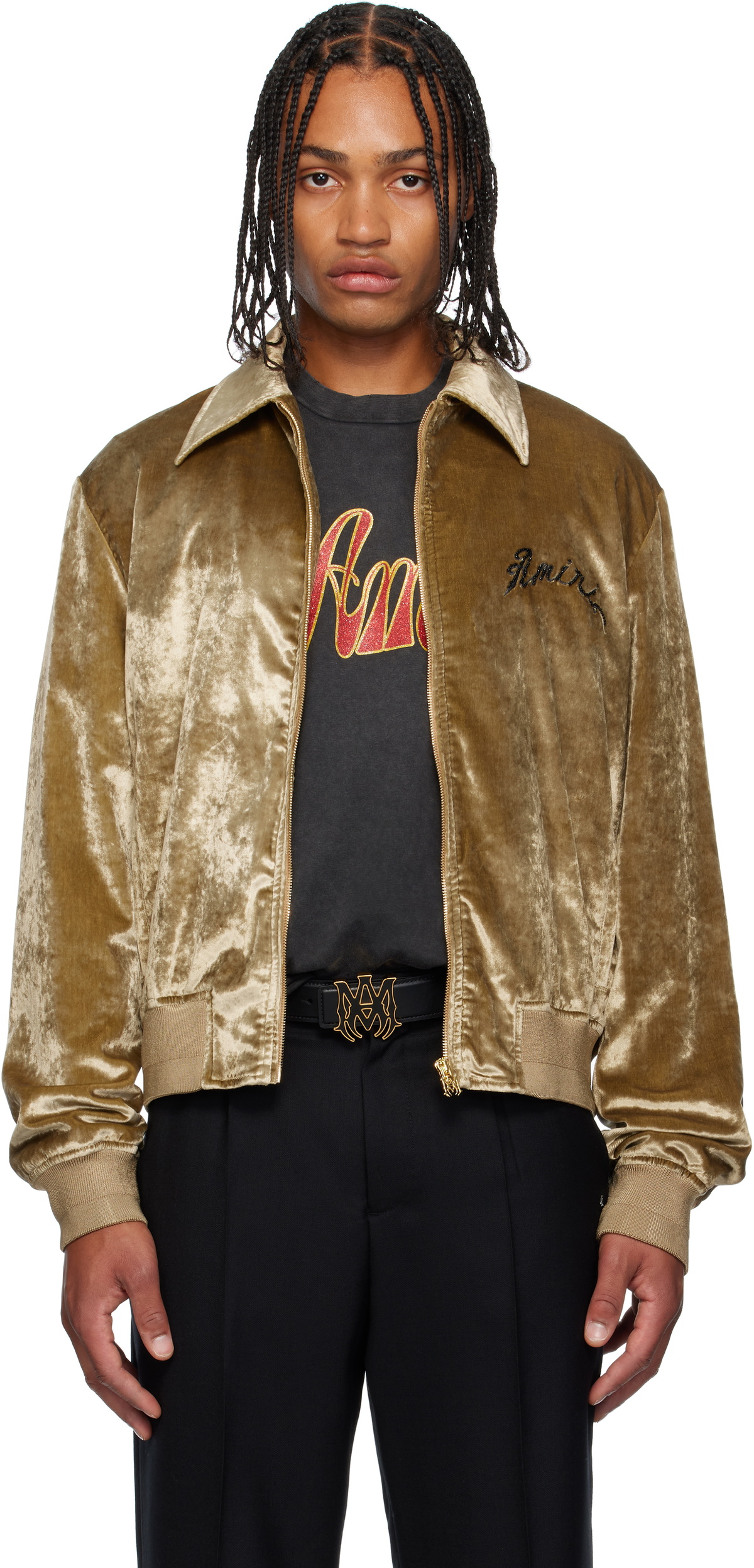 AMIRI Gold Dragon Velvet Jacket Amiri