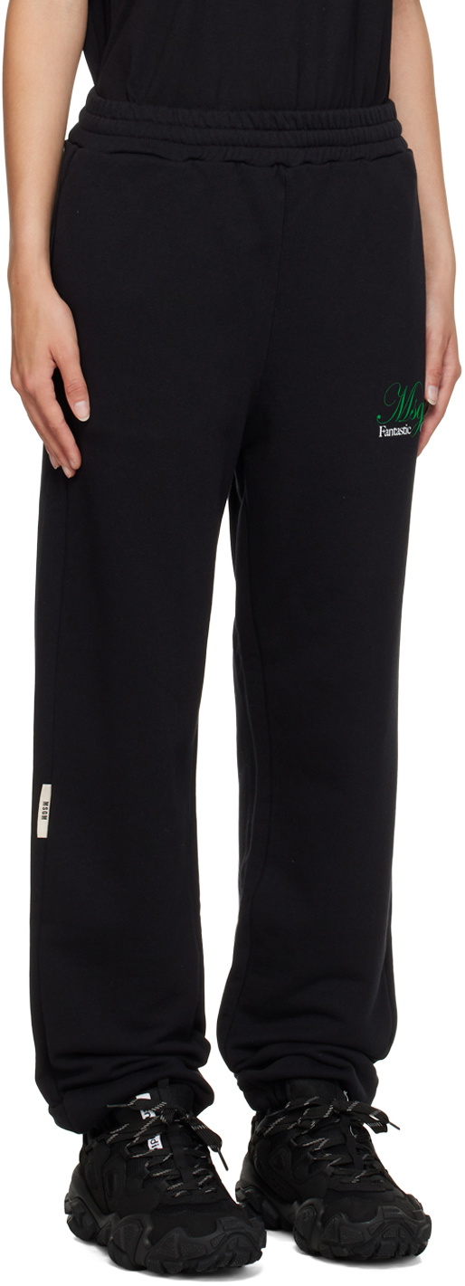 MSGM Black Three-Pocket Lounge Pants MSGM