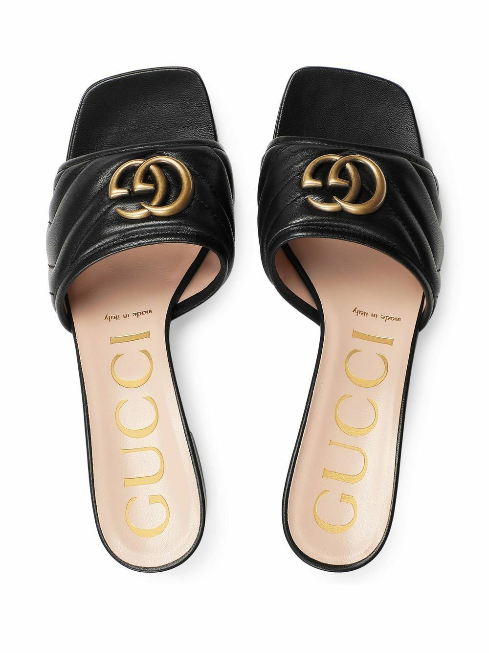 GUCCI - Gg Marmont Leather Mules Gucci