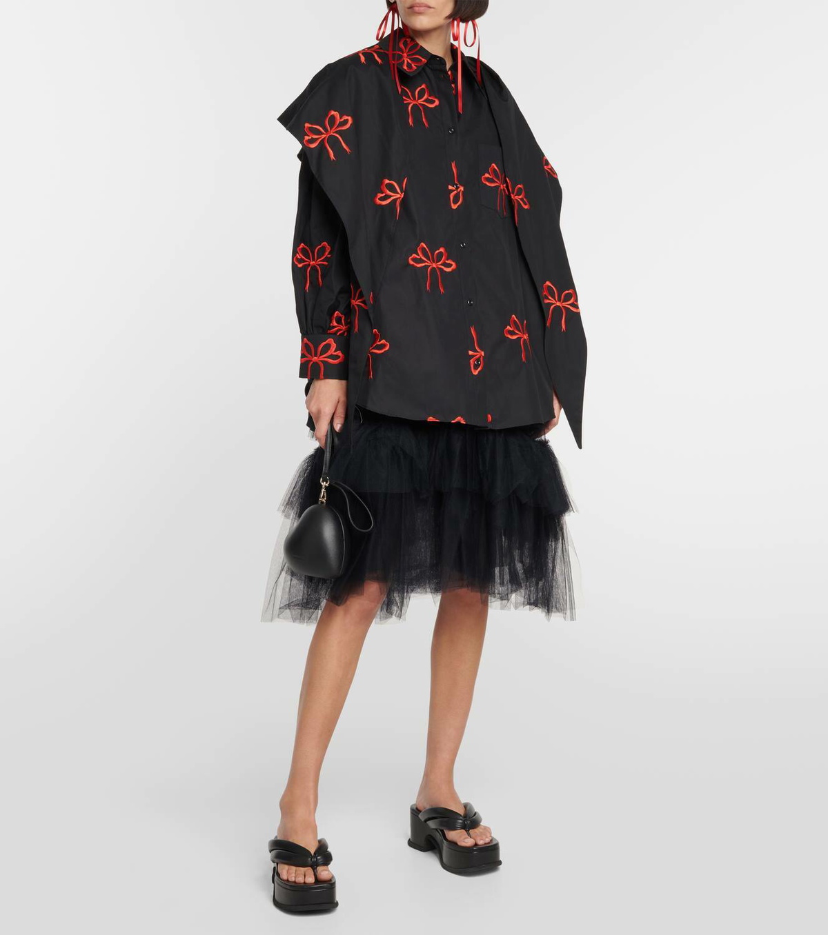 Simone Rocha Embroidered cotton shirt Simone Rocha