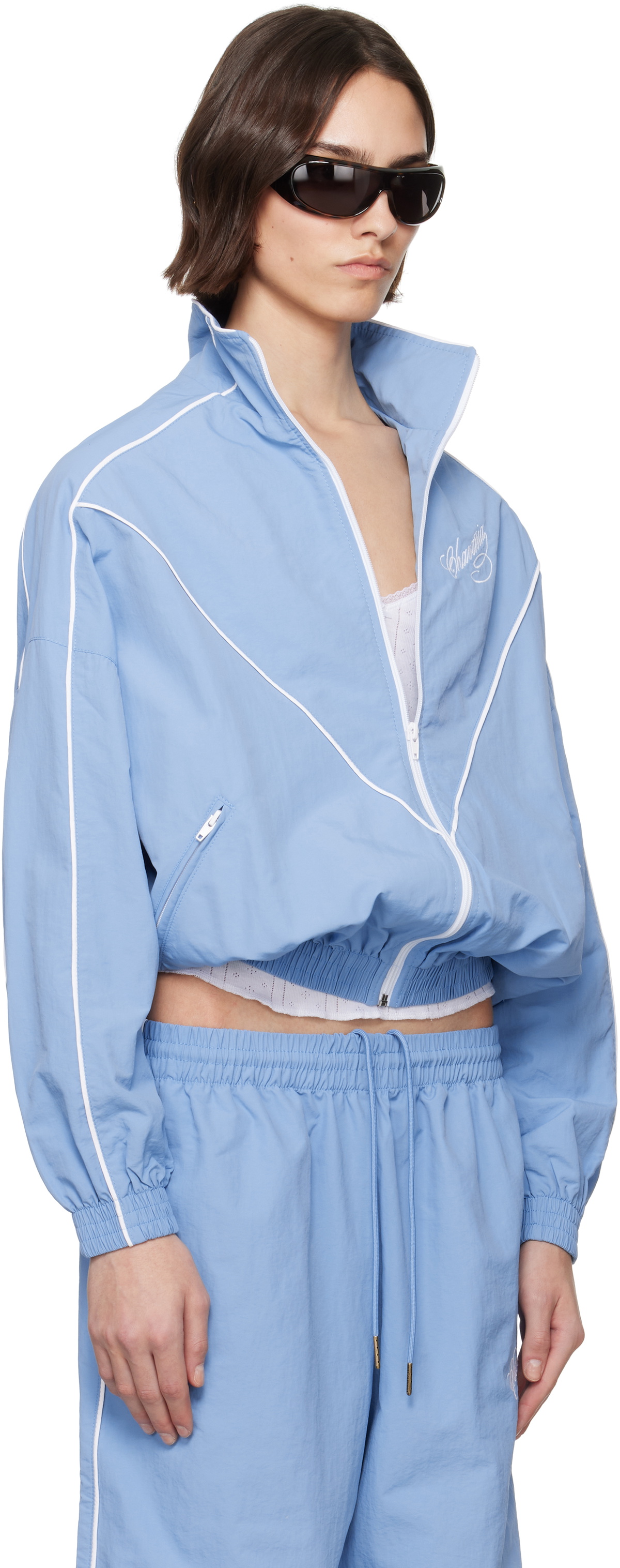 WILLY CHAVARRIA Blue Ruff Rider Track Jacket Willy Chavarria