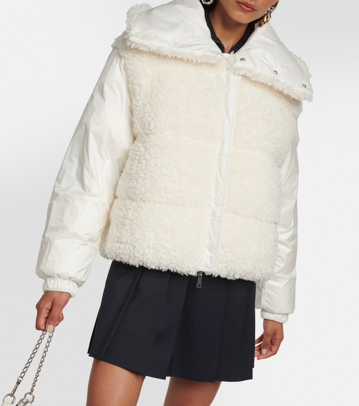Moncler Murray faux shearling-trimmed jacket Moncler