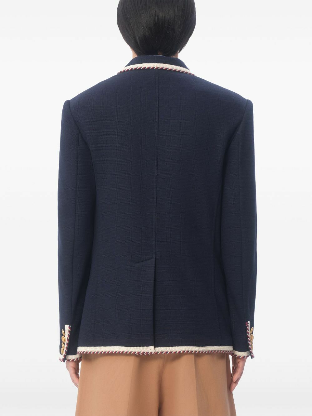 Valentino Garavani Contrast Trim Blazer Valentino Garavani