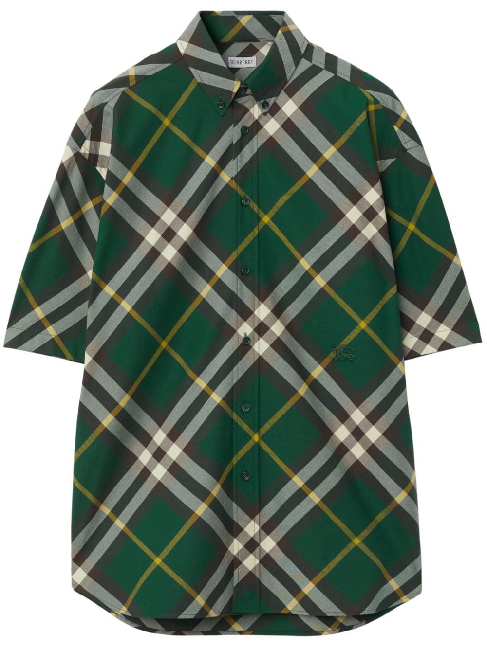 BURBERRY - Check Motif Cotton Shirt Burberry