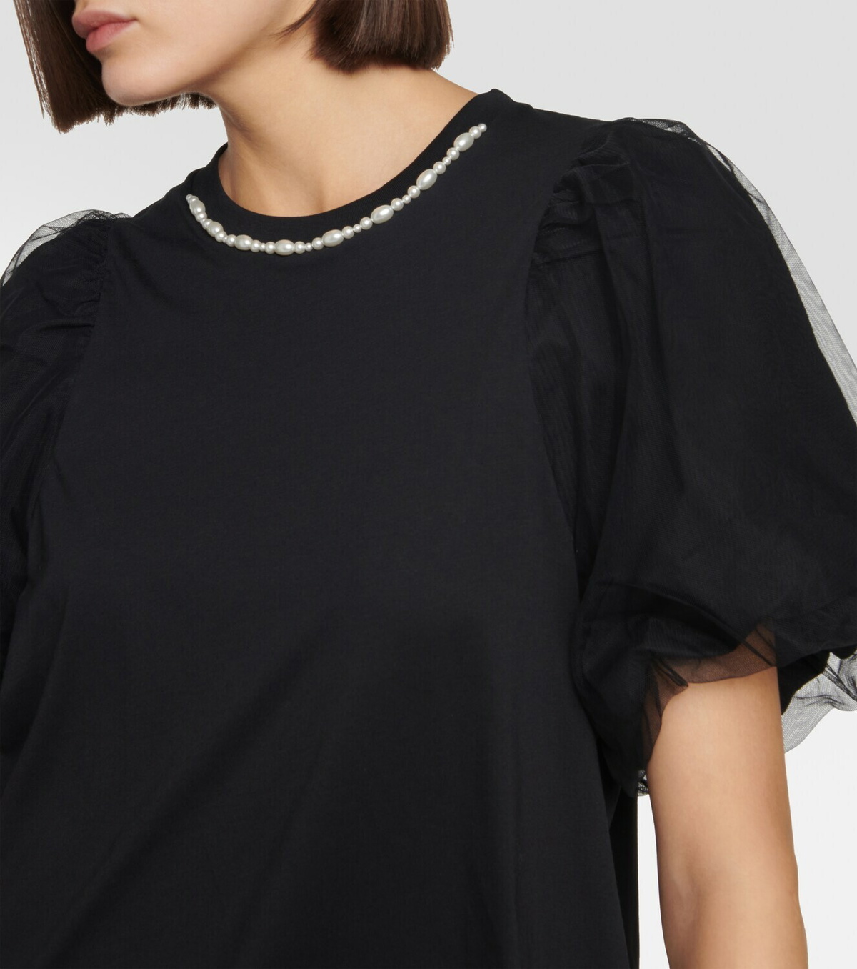 Simone Rocha Embellished cotton T-shirt Simone Rocha