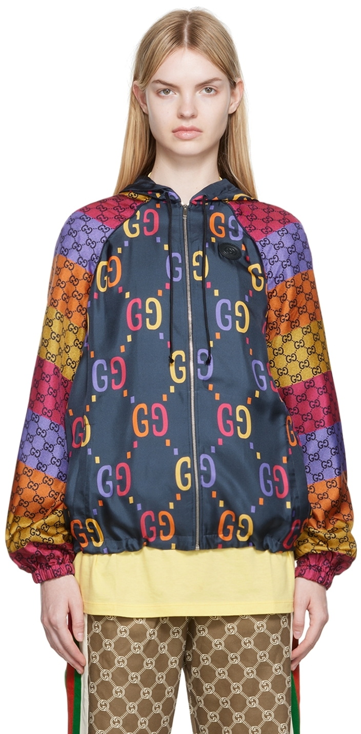 Gucci Multicolor Silk GG Jacket Gucci