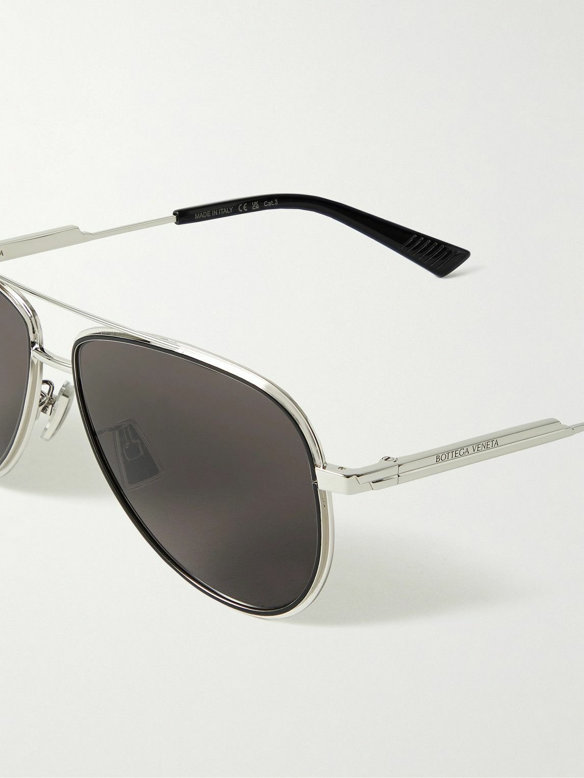 Bottega Veneta - Aviator-Style Silver-Tone Sunglasses Bottega Veneta