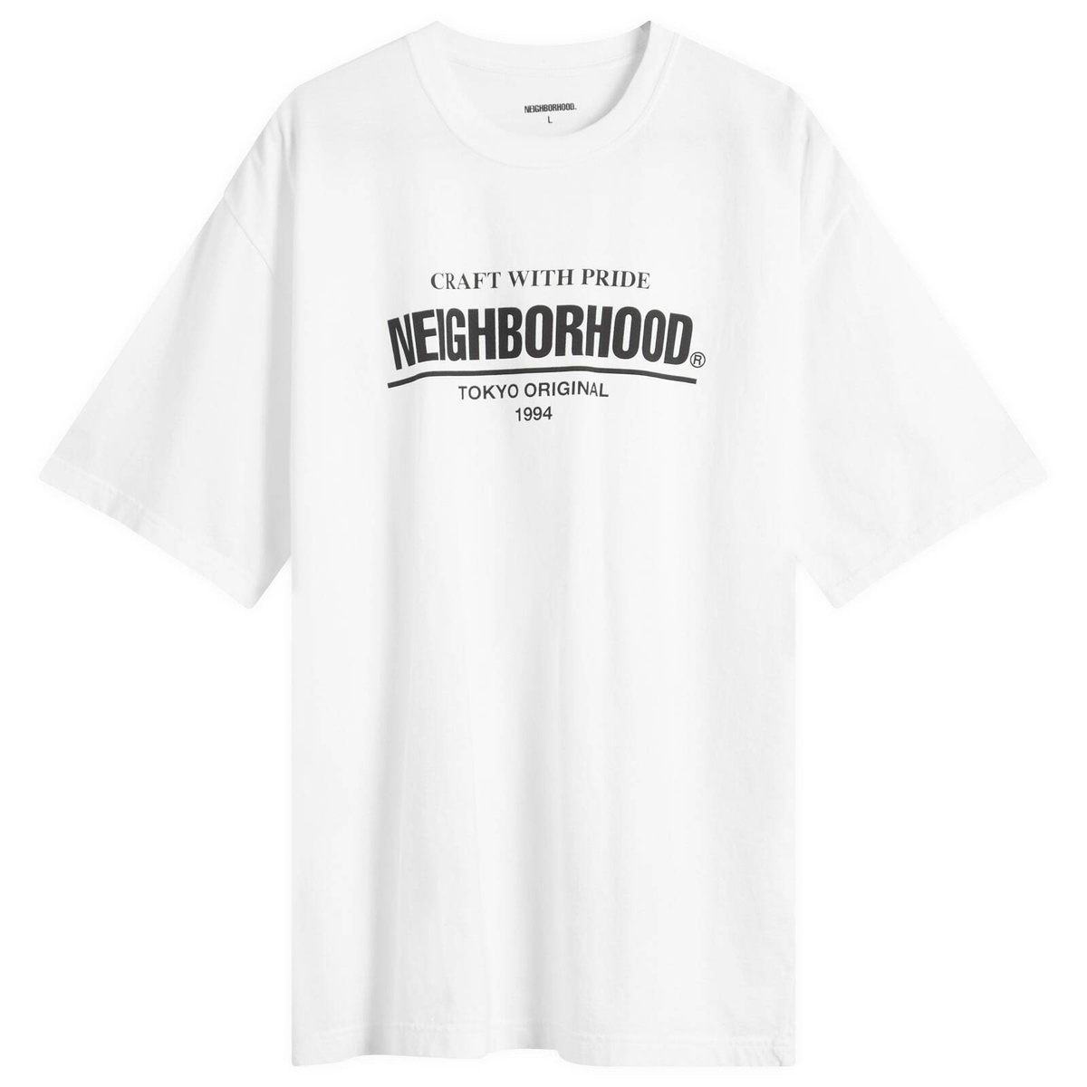 Neighborhood Men's SS-1 Classic Logo T-Shirt in White Neighborhood