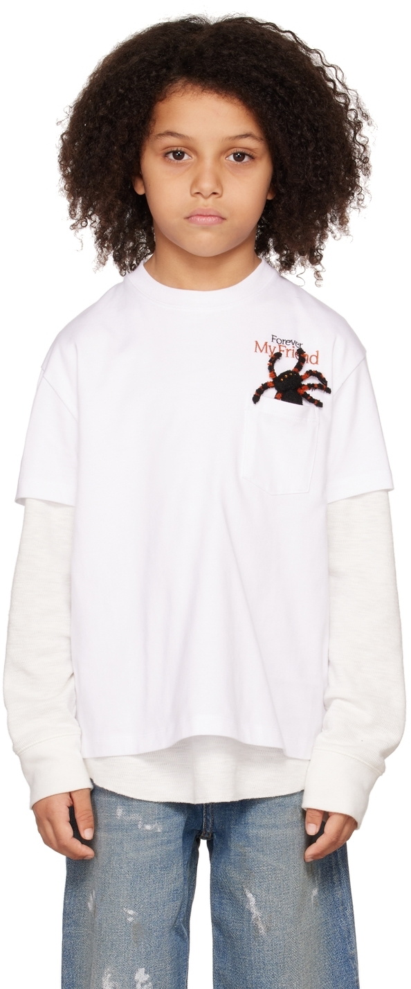 Doublet SSENSE Exclusive Kids White 'Forever My Scary Friend' T-Shirt ...
