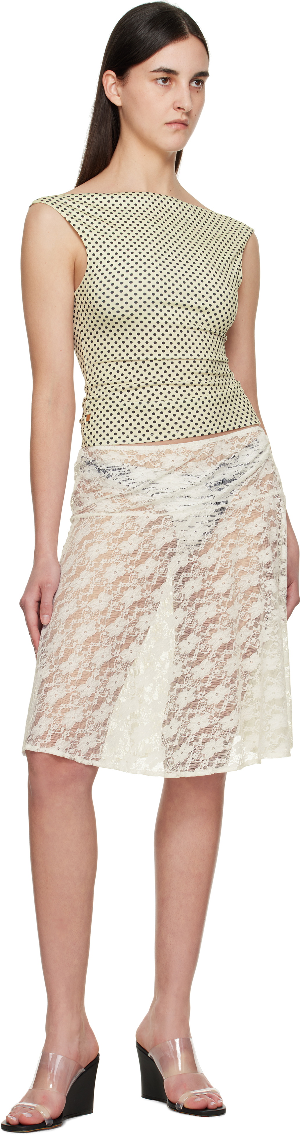 Miaou Off-White & Black Lani Top Miaou