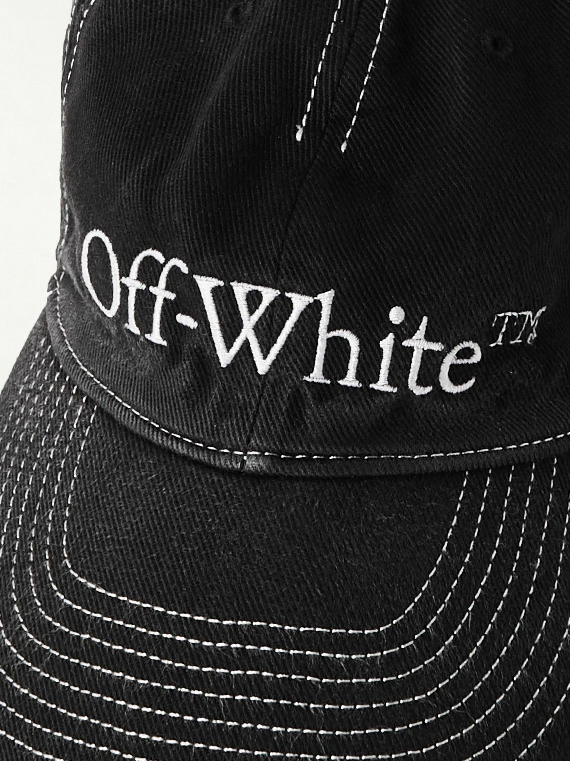 Off-White - Logo-Embroidered Cotton-Gabardine Baseball Cap Off-White