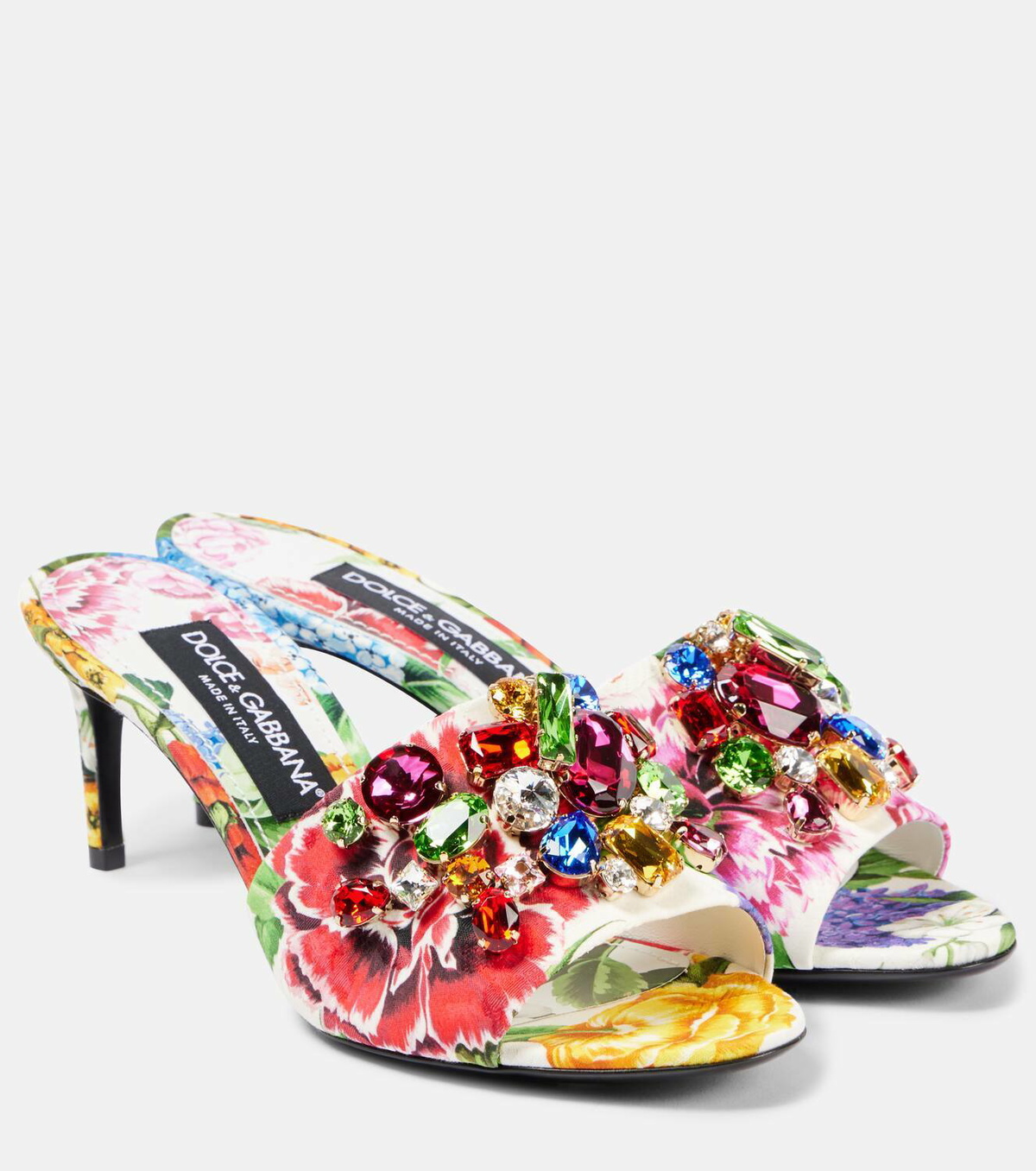 Dolce&Gabbana Floral embellished mules Dolce & Gabbana