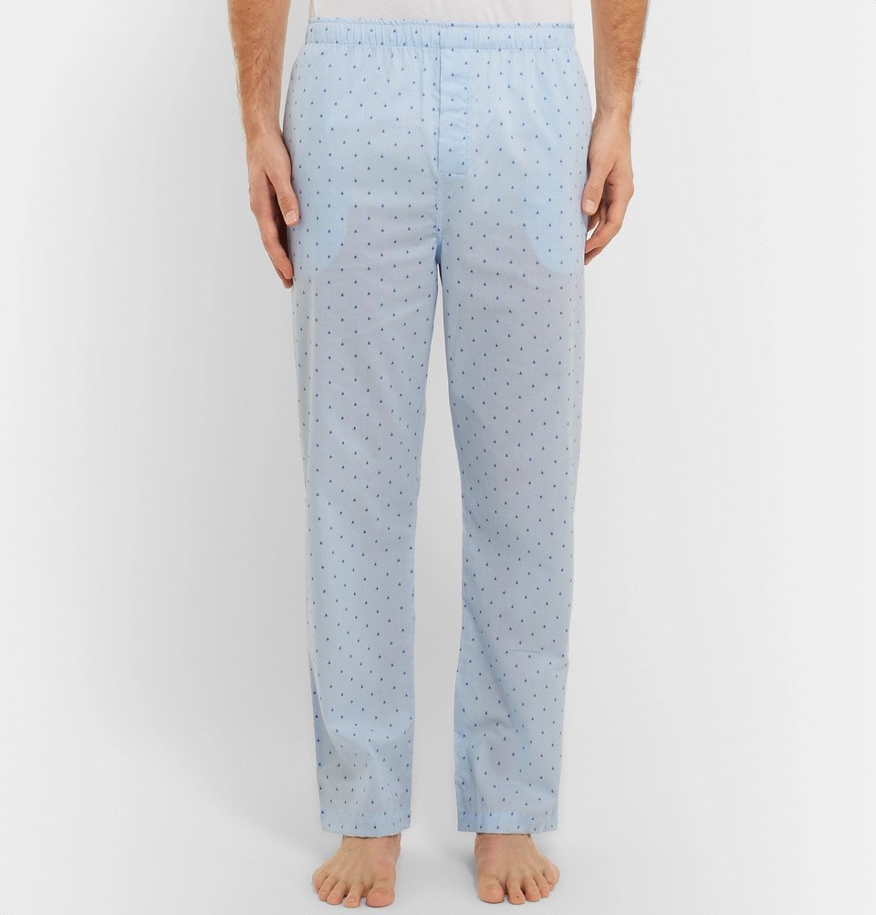 Derek Rose - Nelson Cotton-Jacquard Pyjama Set - Men - Blue Derek Rose