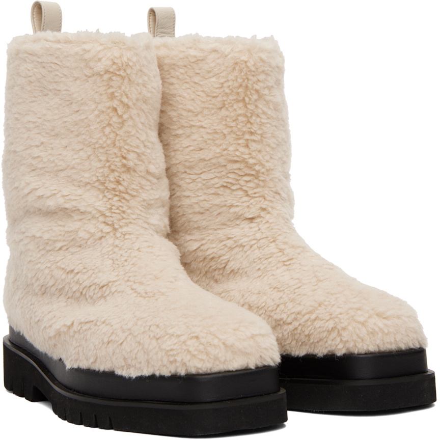Recto Off-White Alex Faux-Shearling Boots Recto