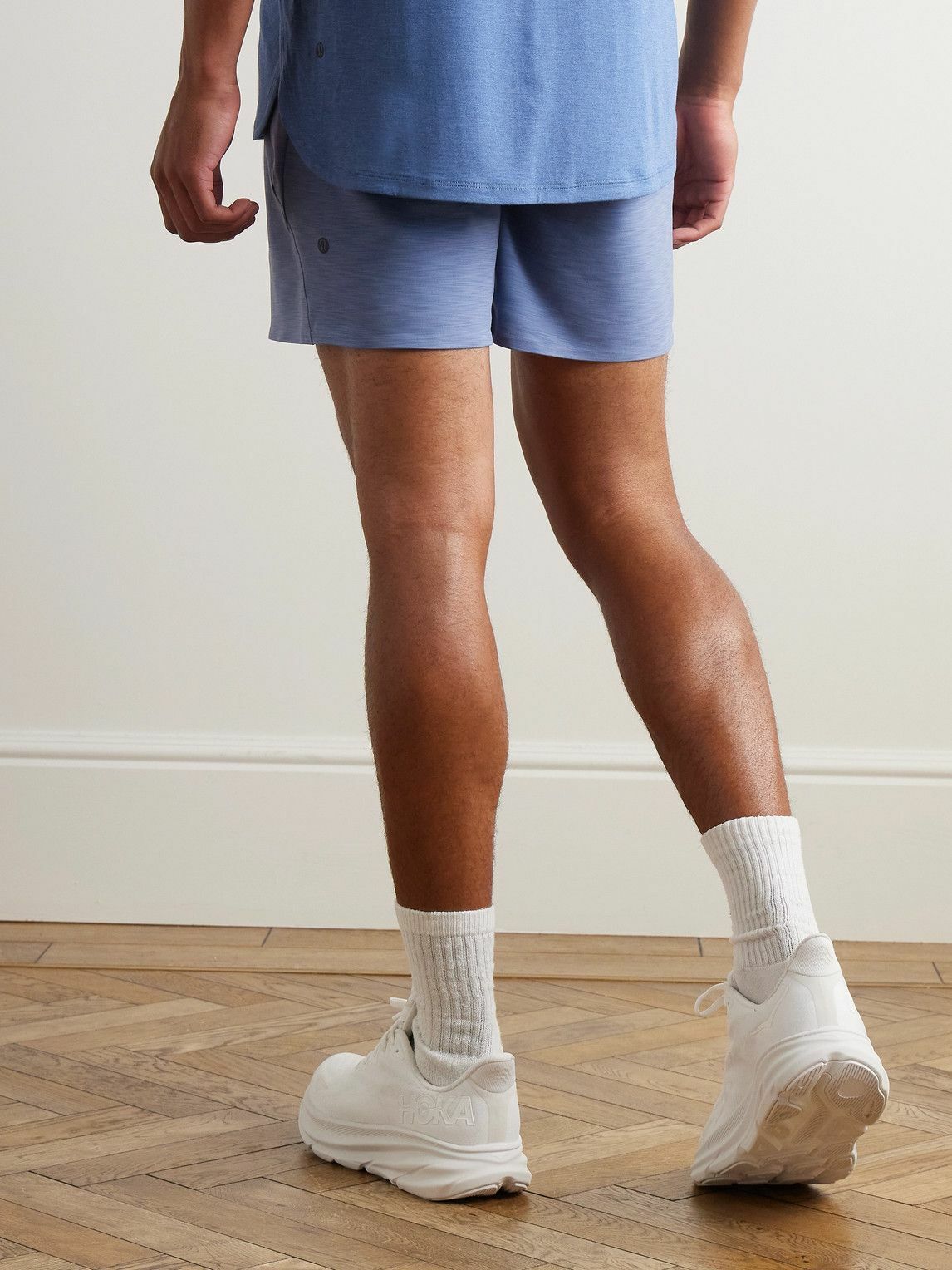 Lululemon - Balancer Slim-Fit Straight-Leg Mesh-Panelled Everlux™ Shorts - Blue Lululemon