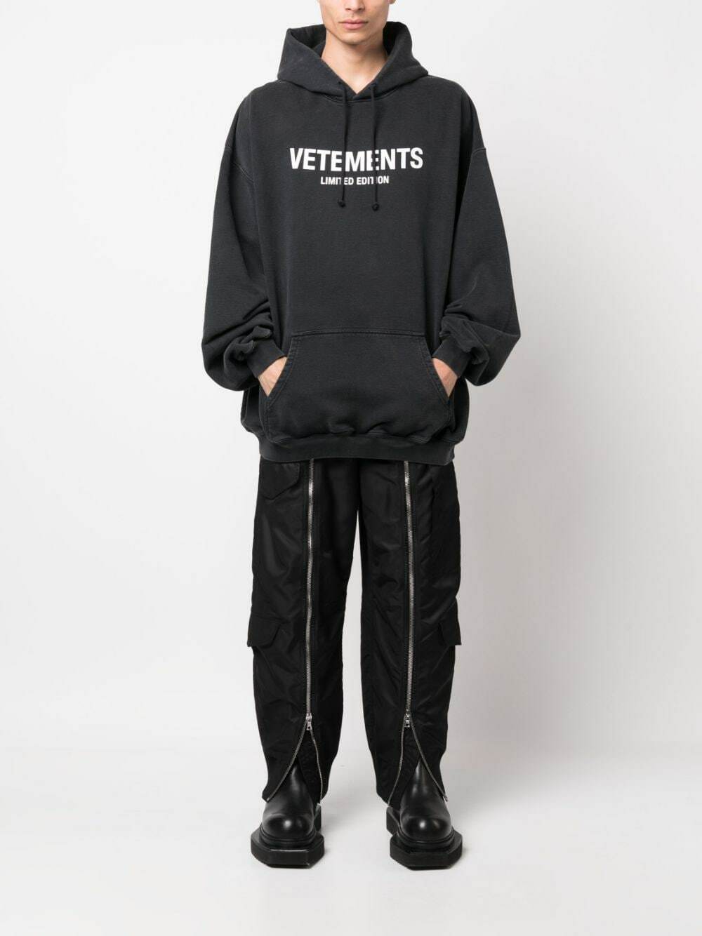 VETEMENTS - Logo Cotton Hoodie Vetements