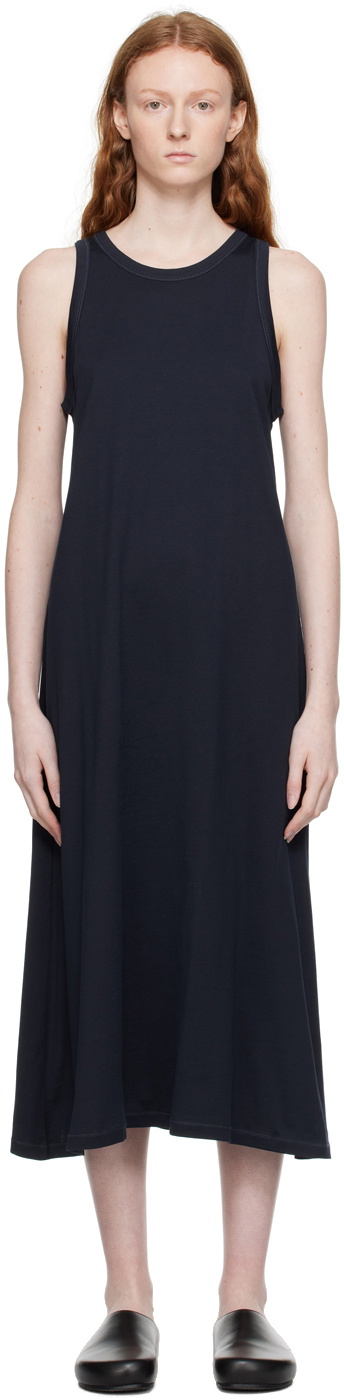 Studio Nicholson Navy Flint Midi Dress Studio Nicholson