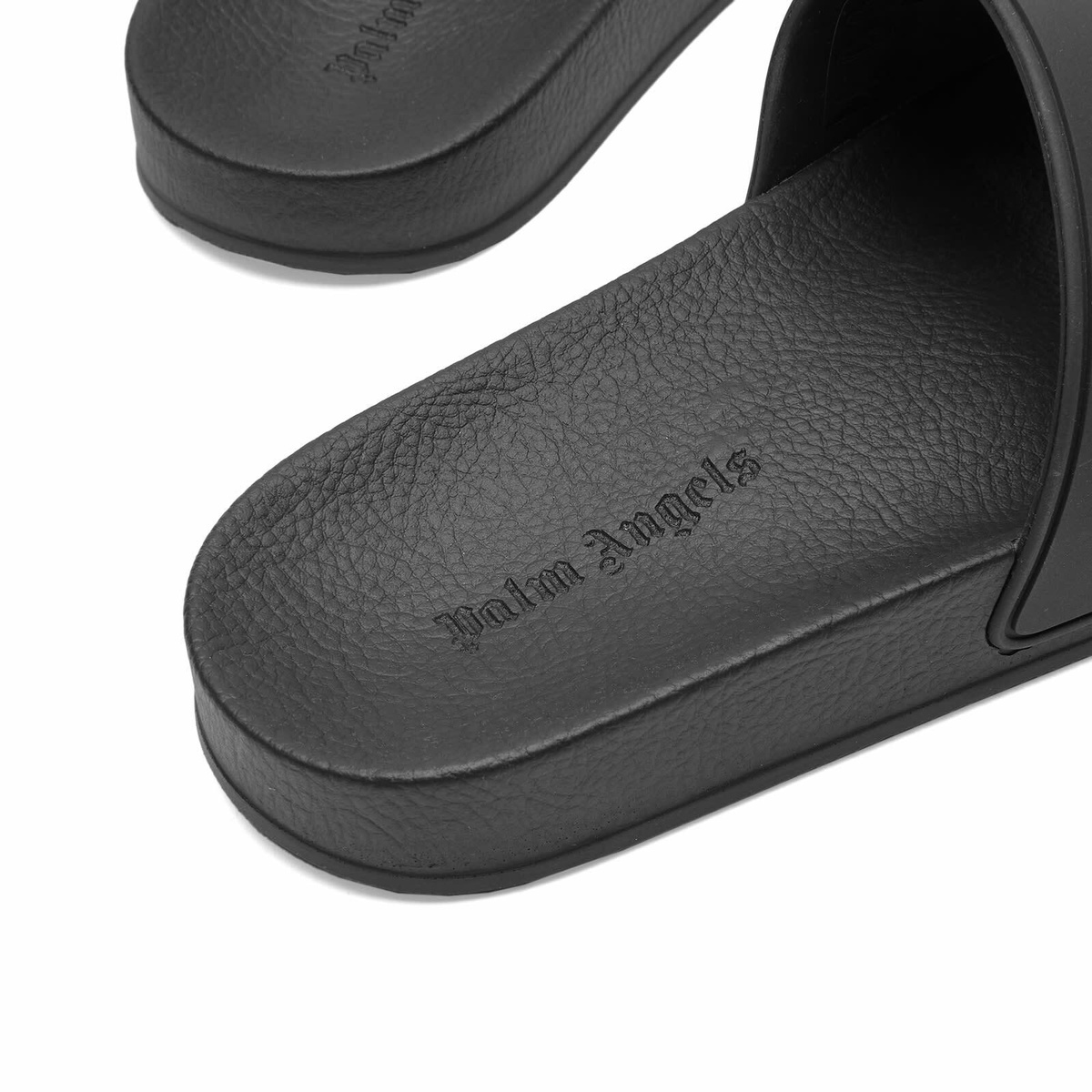 Palm Angels Women's Essential Logo Pool Sliders in Black Palm Angels