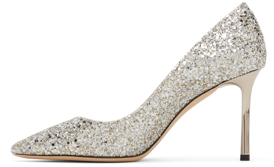 Jimmy Choo Silver Romy 85 Heels Jimmy Choo