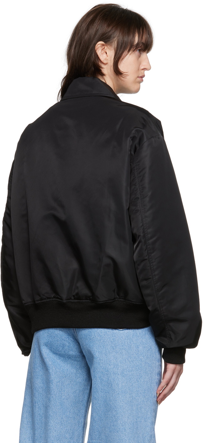 KIMHĒKIM Black Insulated Bomber Jacket KIMHĒKIM