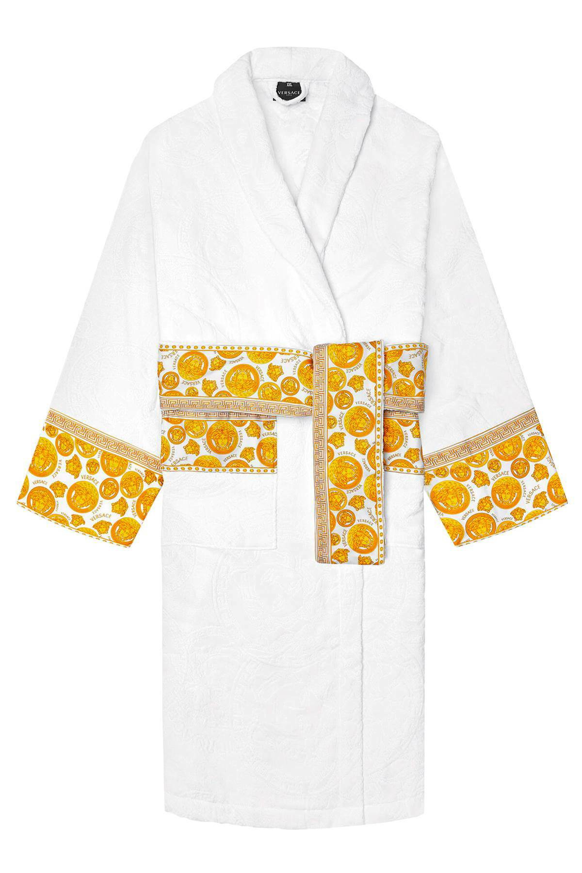 VERSACE 'medusa aplified' bathrobe White Versace