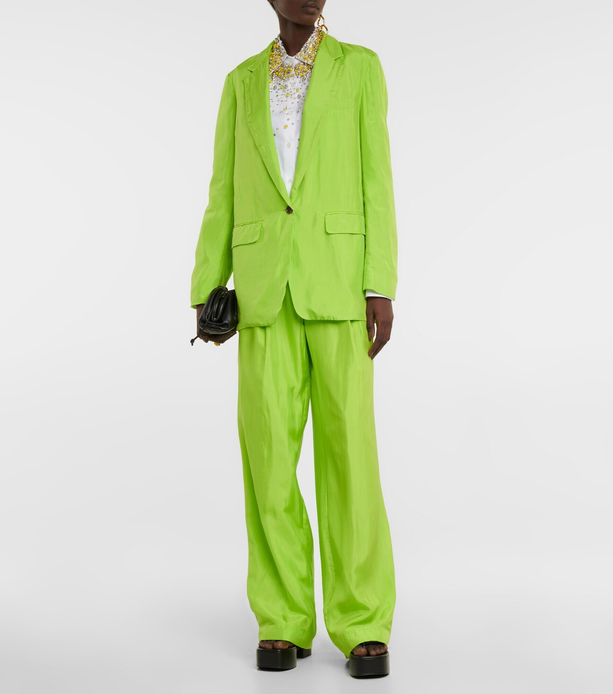 Dries Van Noten - Silk and cotton pongee blazer Dries Van Noten