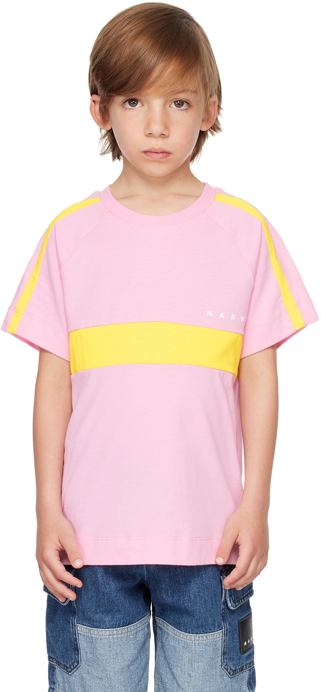 Marni Kids Pink Raglan Sleeve T-Shirt Marni