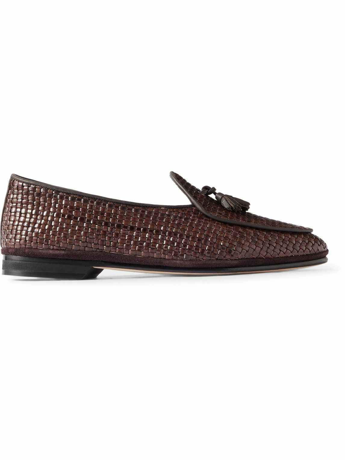 Rubinacci - Marphy Woven Leather Tasselled Loafers - Brown Rubinacci