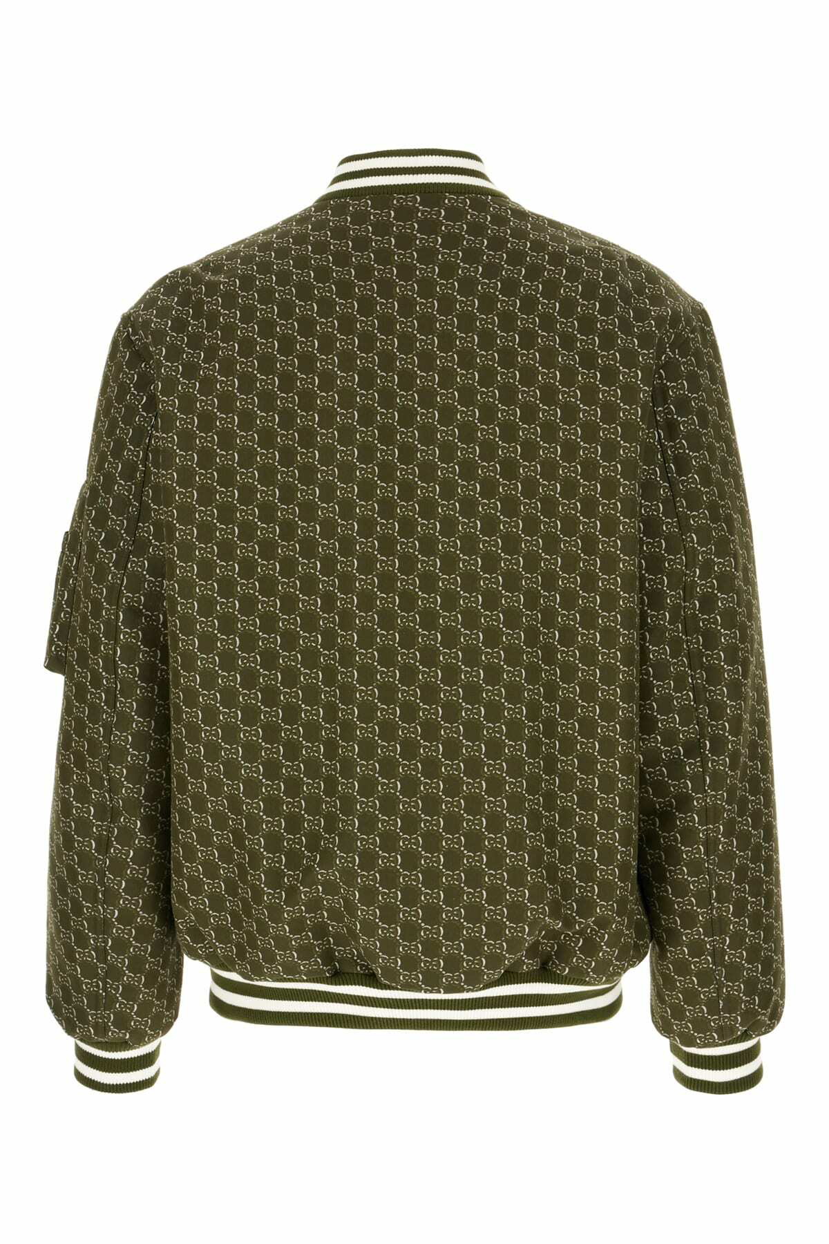 GUCCI - Webbing-Trimmed Suede-Panelled Wool Bomber Jacket GUCCI - Webbing-Trimmed Suede-Panelled Wool Bomber Jacket