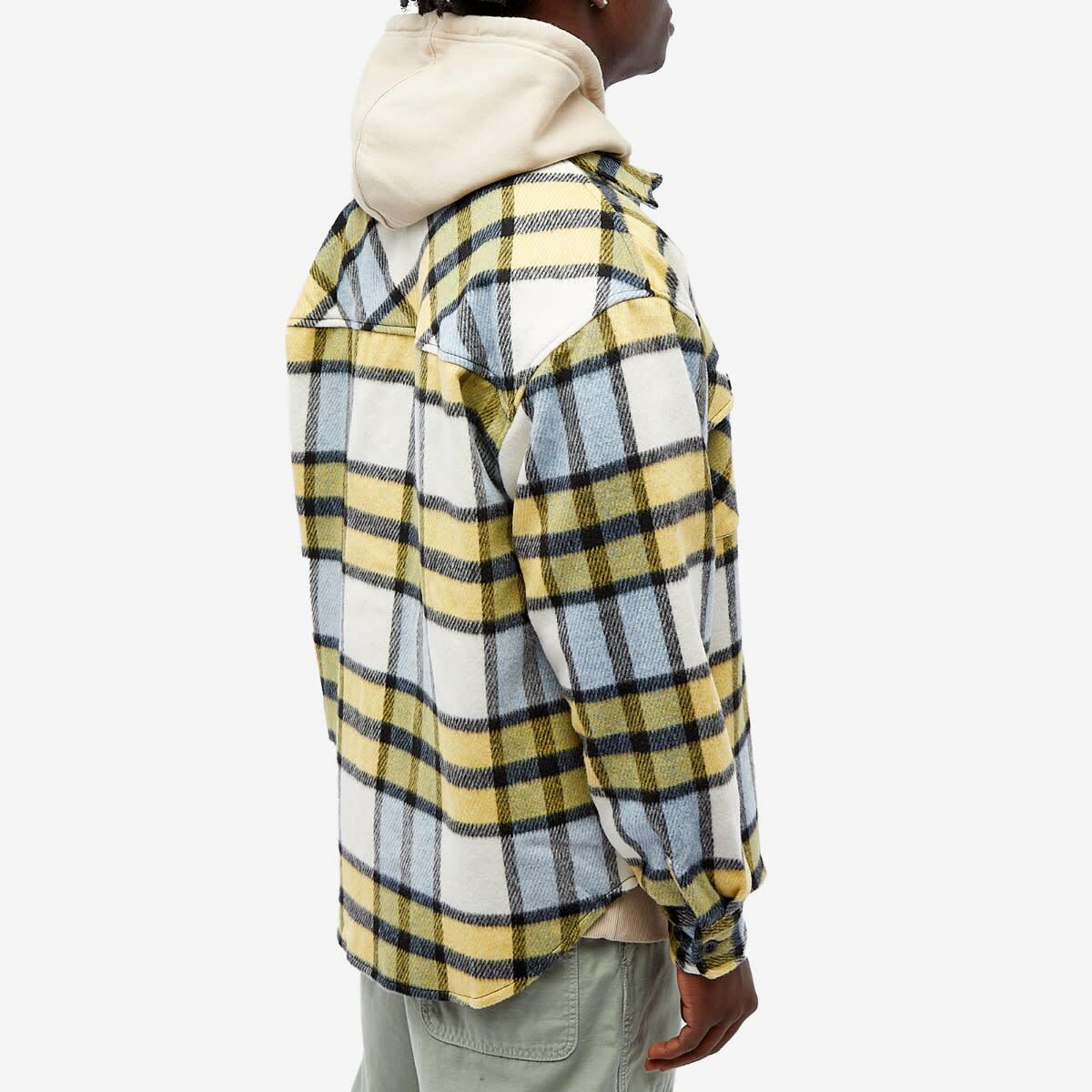 Edwin Men's Jowen Check Flannel Overshirt in Yellow/Blue/Black Edwin