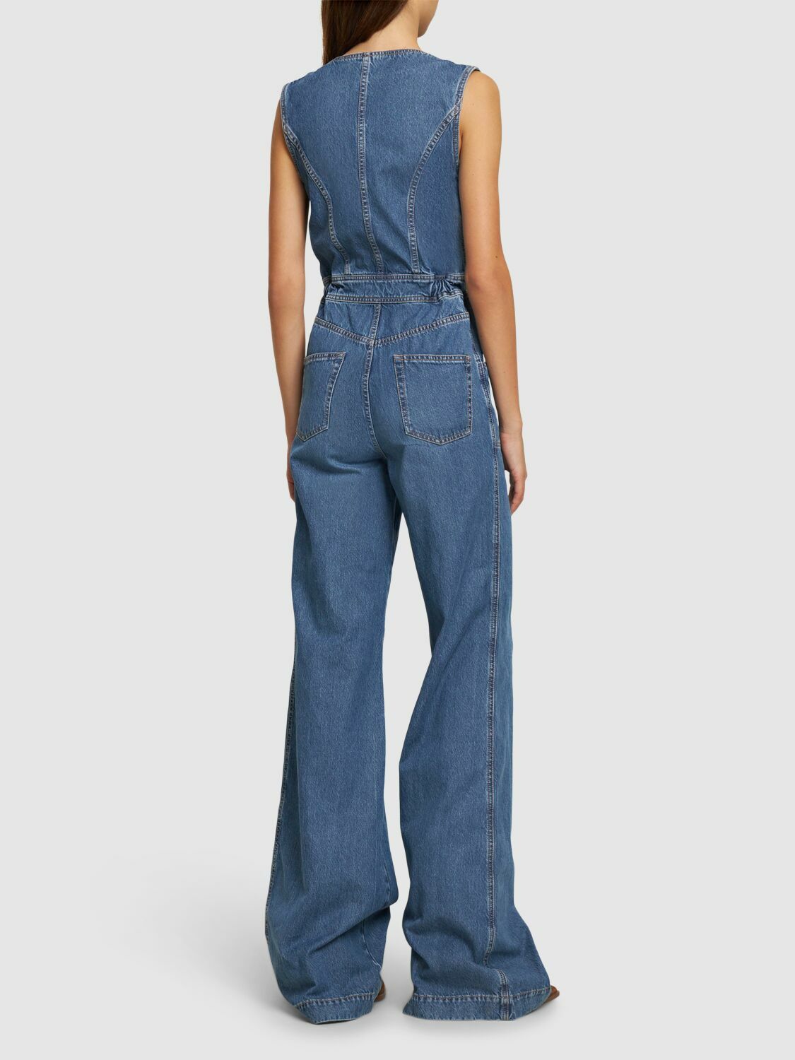 ETRO - Embroidered Denim Jumpsuit Etro
