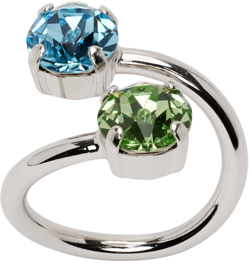 Justine Clenquet SSENSE Exclusive Silver Chris Ring Justine Clenquet