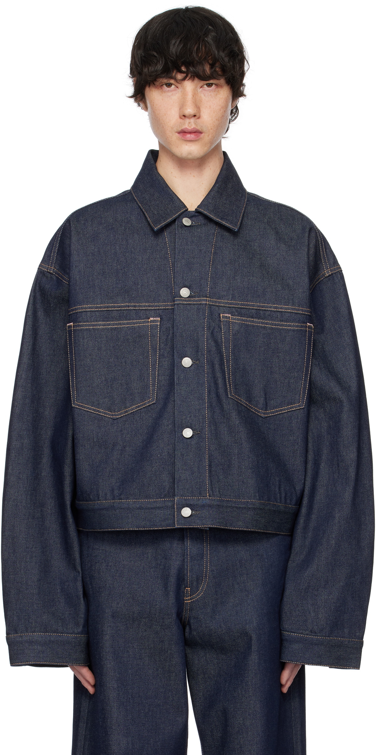 Acne Studios Blue Patch Pocket Denim Jacket Acne Studios