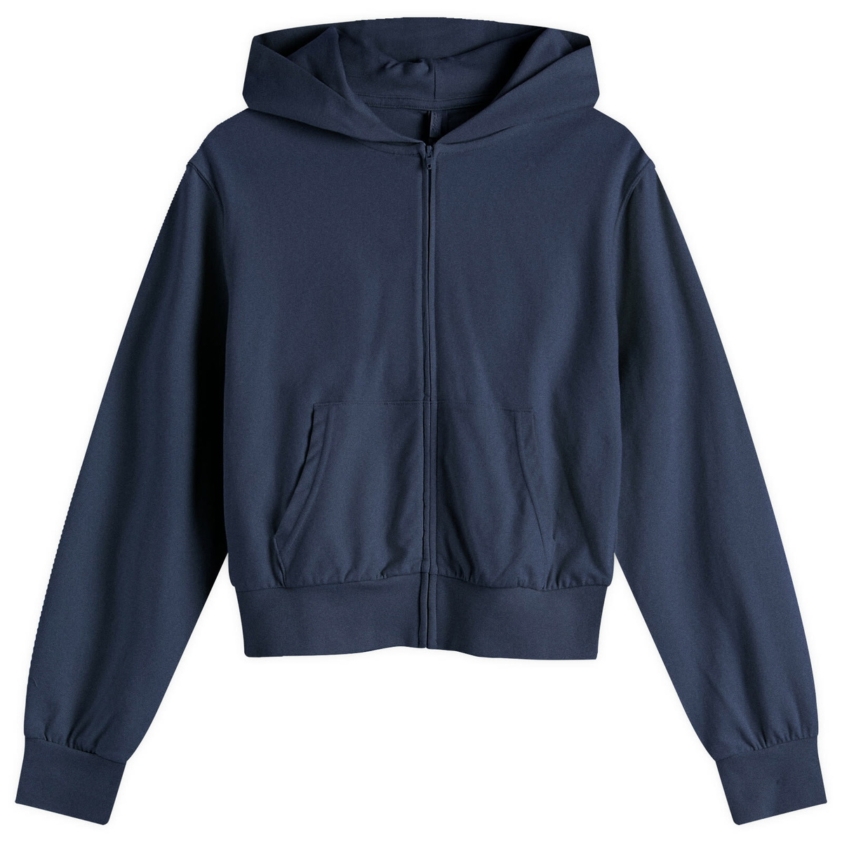 SKIMS Women's Cotton Jersey Zip Up Slim Hoodie in Navy SKIMS