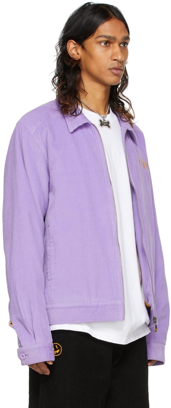 drew house SSENSE Exclusive Purple Painted Mascot Jacket drew house