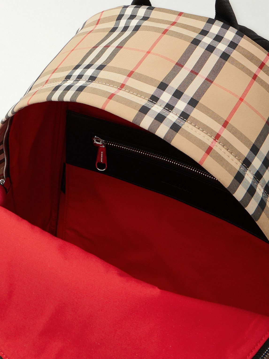 Burberry - Checked Cotton-Blend Backpack Burberry