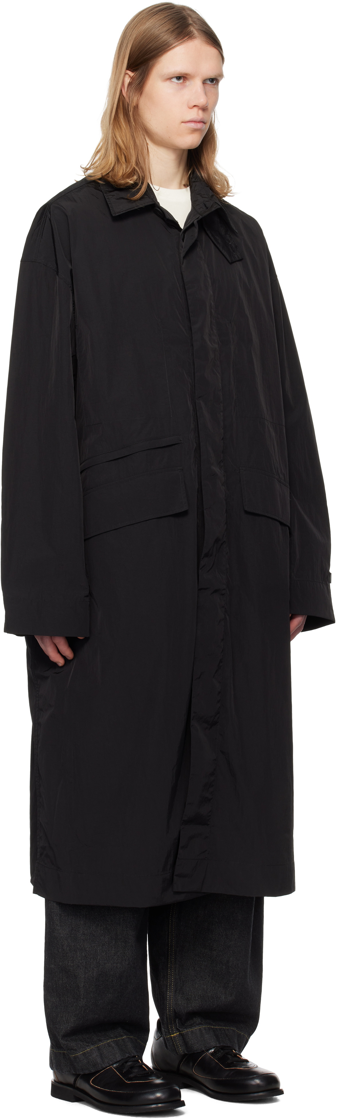 Studio Nicholson Black Rizz Coat Studio Nicholson