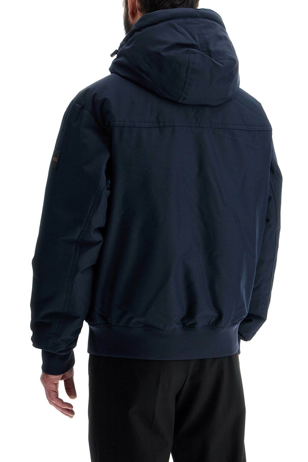 BOSS dark blue adjustable hooded coat osis Blue BOSS