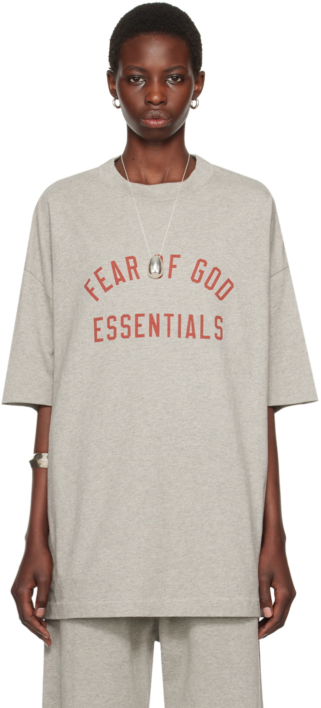 Fear of God ESSENTIALS Gray Crewneck T-Shirt Fear Of God Essentials