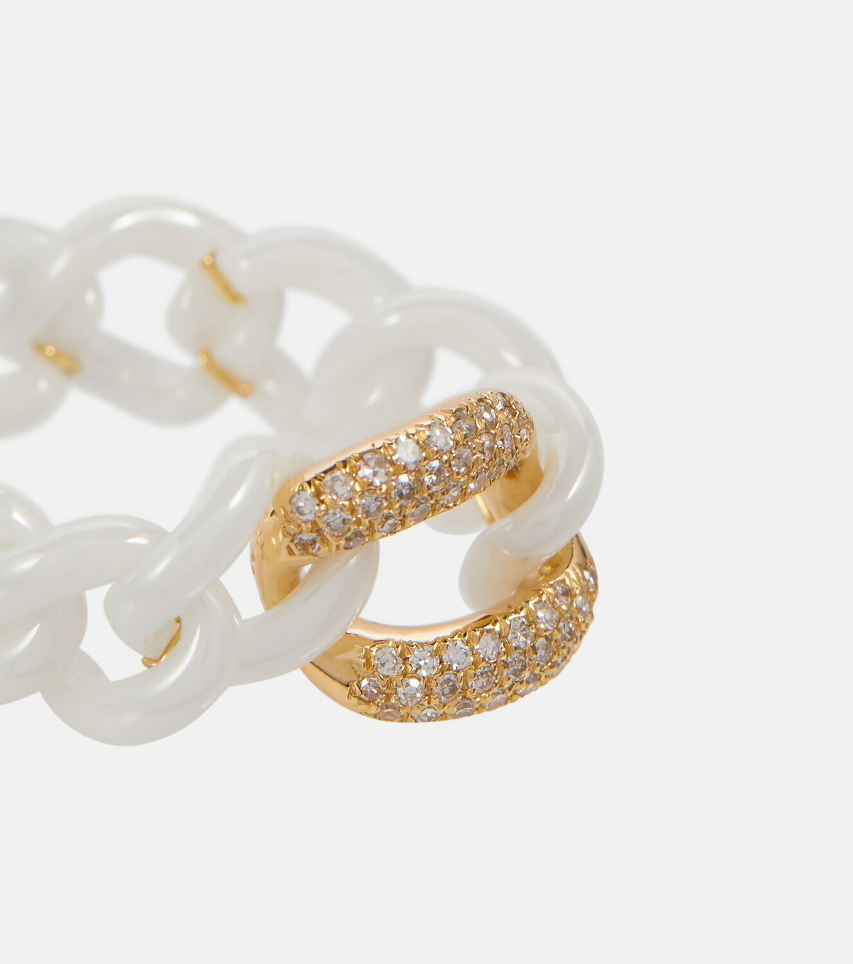 Shay Jewelry Link ring with 18kt gold and diamonds Shay Jewelry