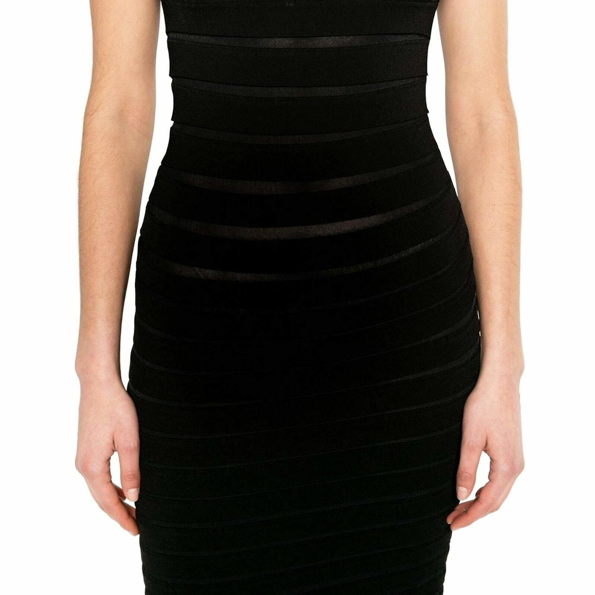 Alaia 3d-stripe Midi Dress ALAÏA