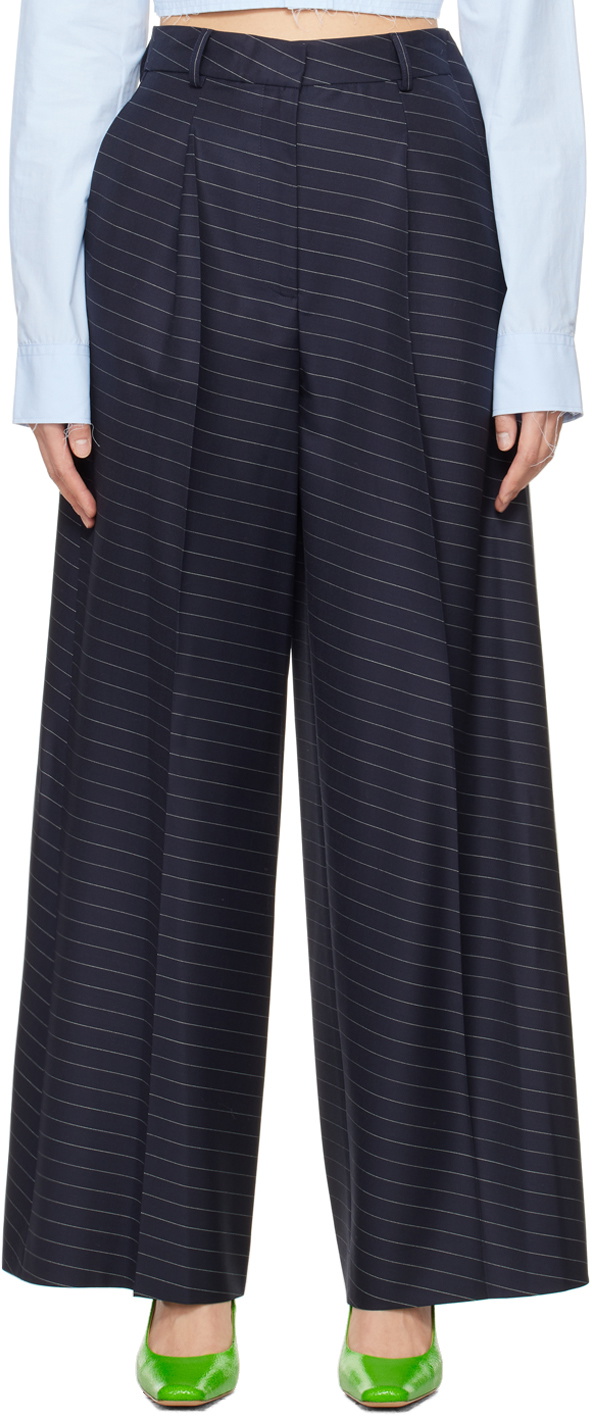 JW Anderson Navy Side Panel Trousers JW Anderson