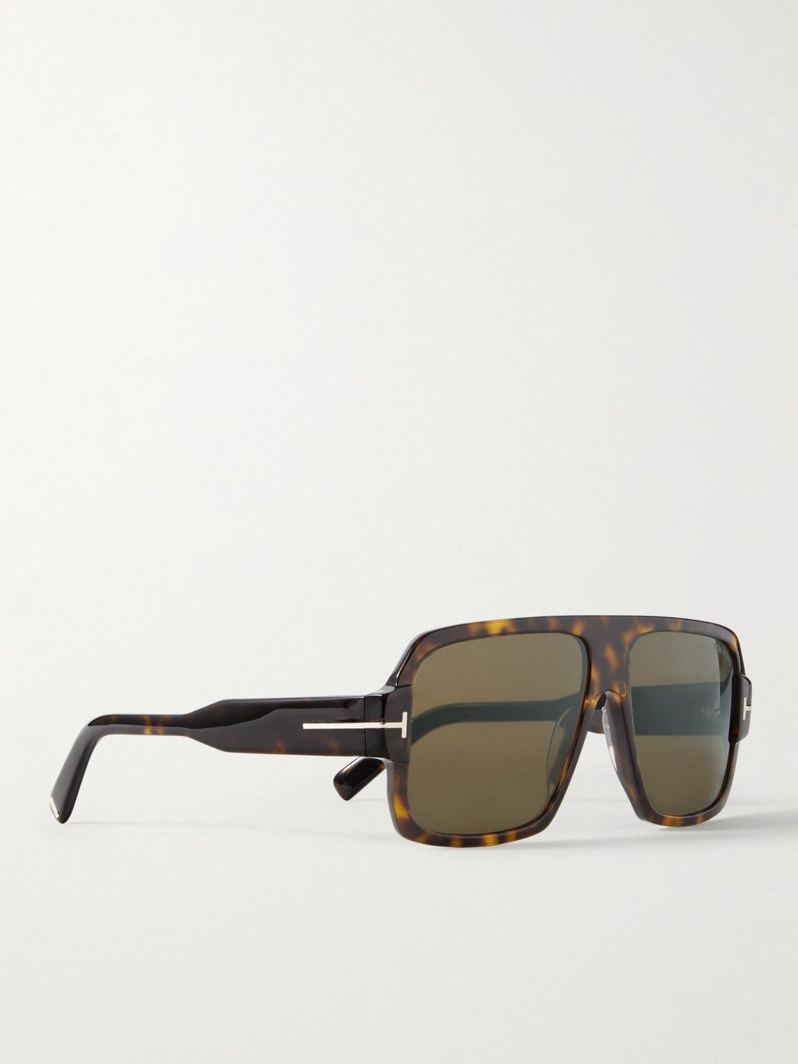 Tom Ford Oversized Square Frame Tortoiseshell Acetate Sunglasses Tom Ford